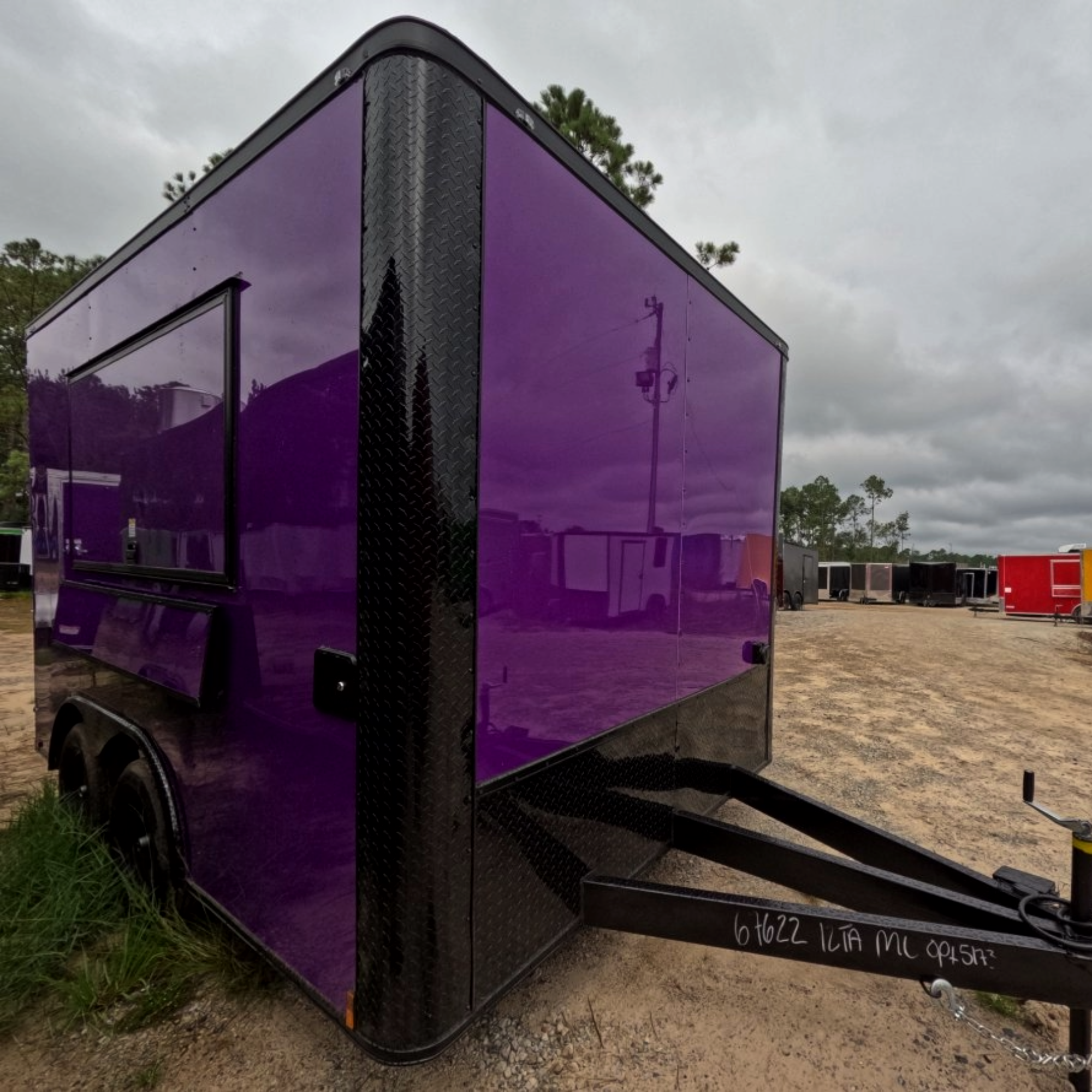 8.5X12TA Purple Concession Trailer – Summit Cargo Trailers