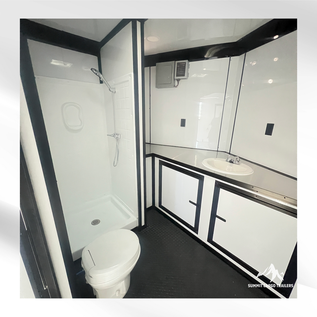 8.5X28TA White Race Ready Trailer – Summit Cargo Trailers