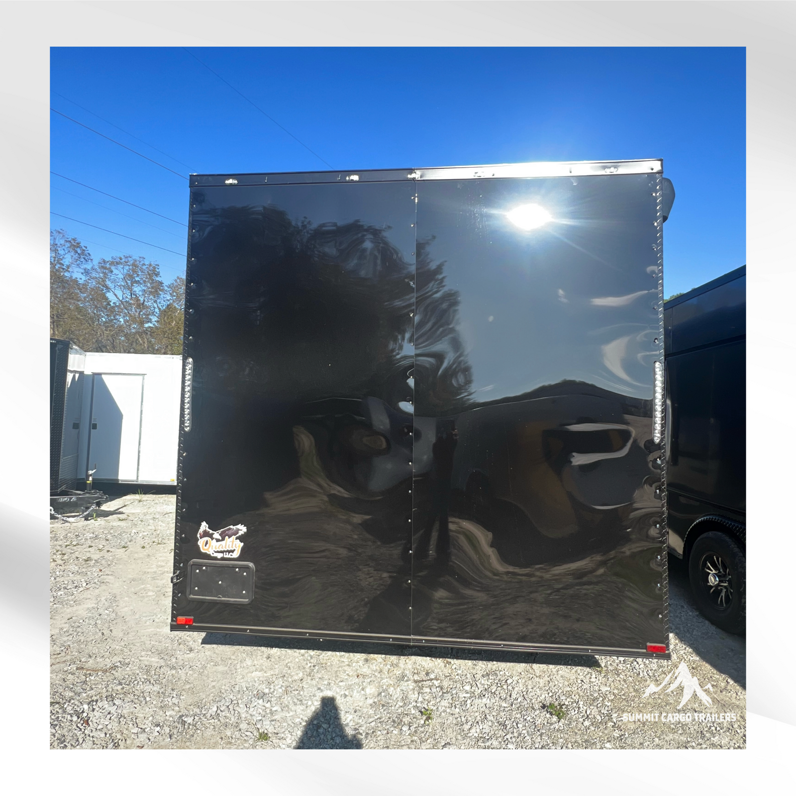 8.5X16TA Charcoal Concession Gullwing Porch Trailer – Summit Cargo Trailers