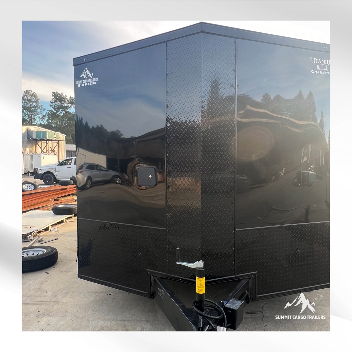 8.5X16TA Charcoal Concession Gullwing Porch Trailer – Summit Cargo Trailers