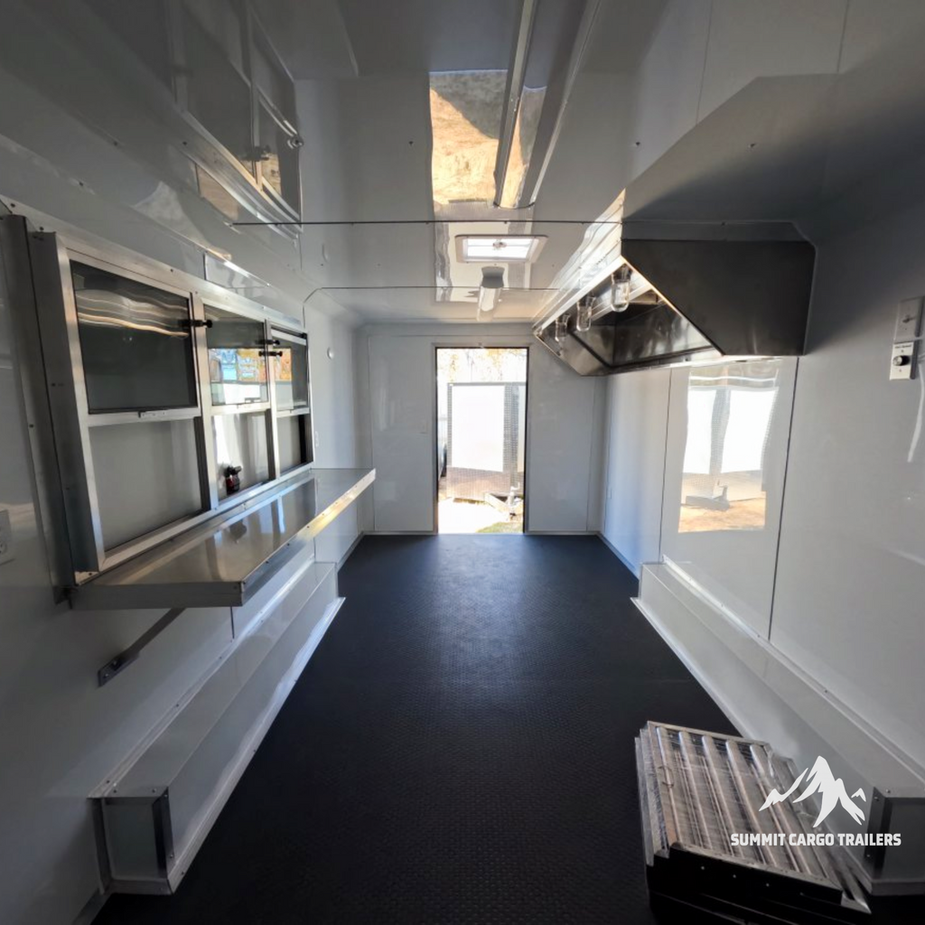 8.5X20TA3 Water Blue Concession Trailer – Summit Cargo Trailers